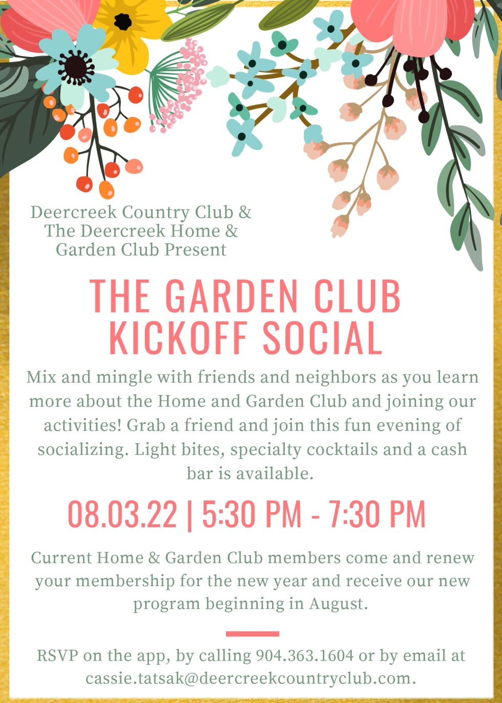 Home and Garden Club Invites Residents to Kickoff Social - Deercreek ...